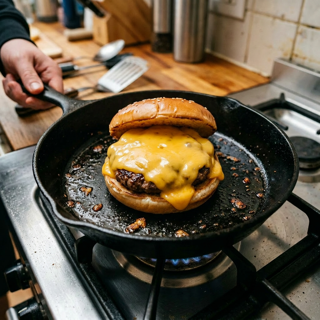 Easiest double stacked smash burgers on the internet – The Feminine Foodie